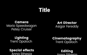 17 Film Credits in After Effects - Pixflow