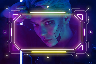 Neon FX Glowing Shapes and Visual Effects for Photoshop