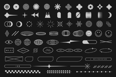 Y2K Universal Vector Shapes For Designers and Video Makers