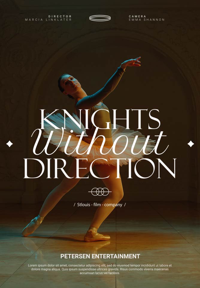 30 Cinematic Film Title and Movie Poster tTemplates In Drama Genre